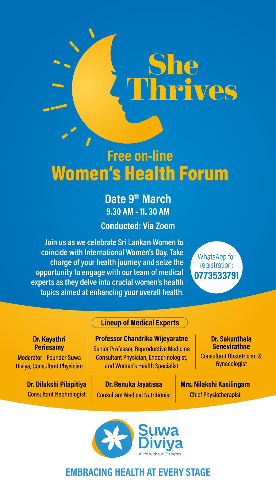 Suwa Diviya To Host She Thrives Online Health Forum To Celebrate